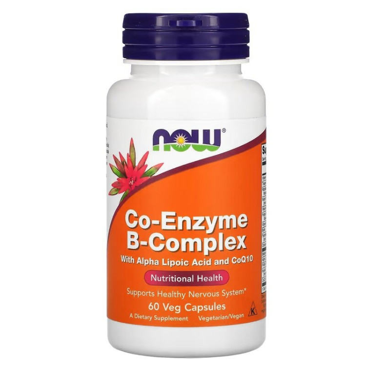 NOW, Co-Enzyme B-Complex, 60 капс (30 порций) купить в интернет-магазине Slon PP Екатеринбург