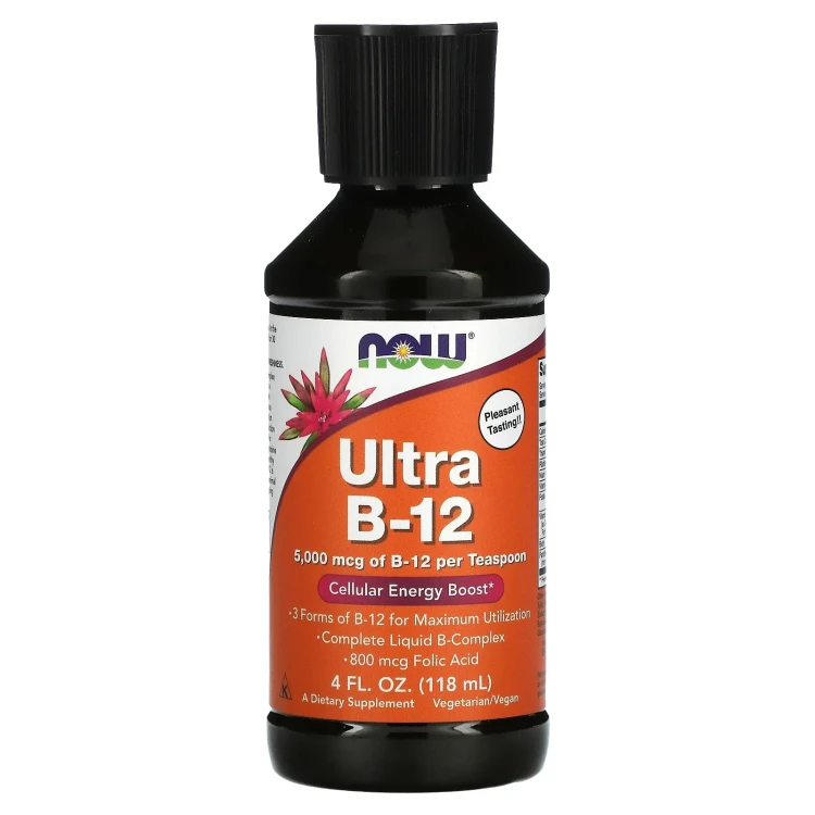 NOW, Ultra B-12 Liquid, 118 мл (24 порции) купить в интернет-магазине ...